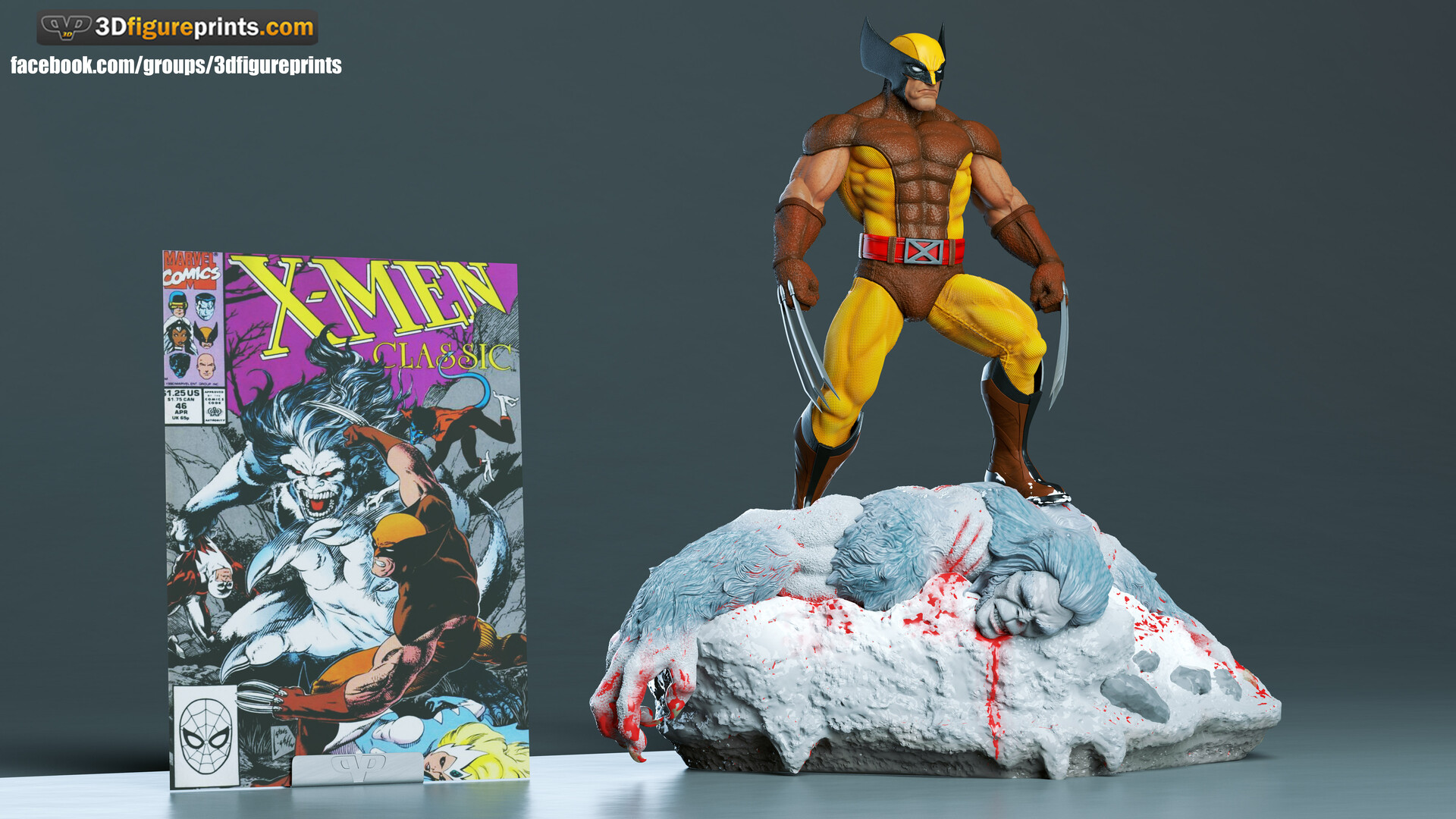 ArtStation - Wolverine vs Wendigo Statue for 3D Printing STL