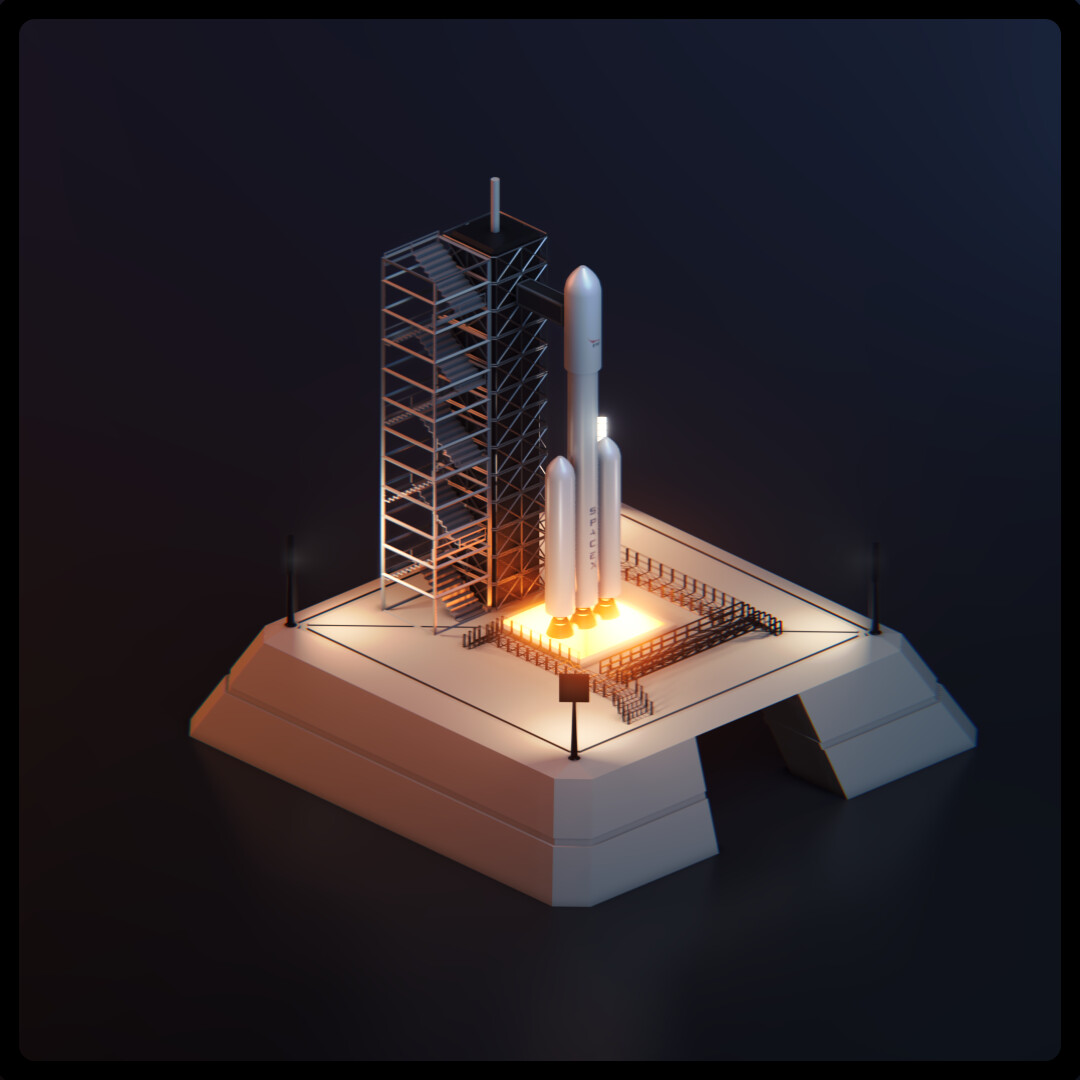 ArtStation - Falcon Heavy