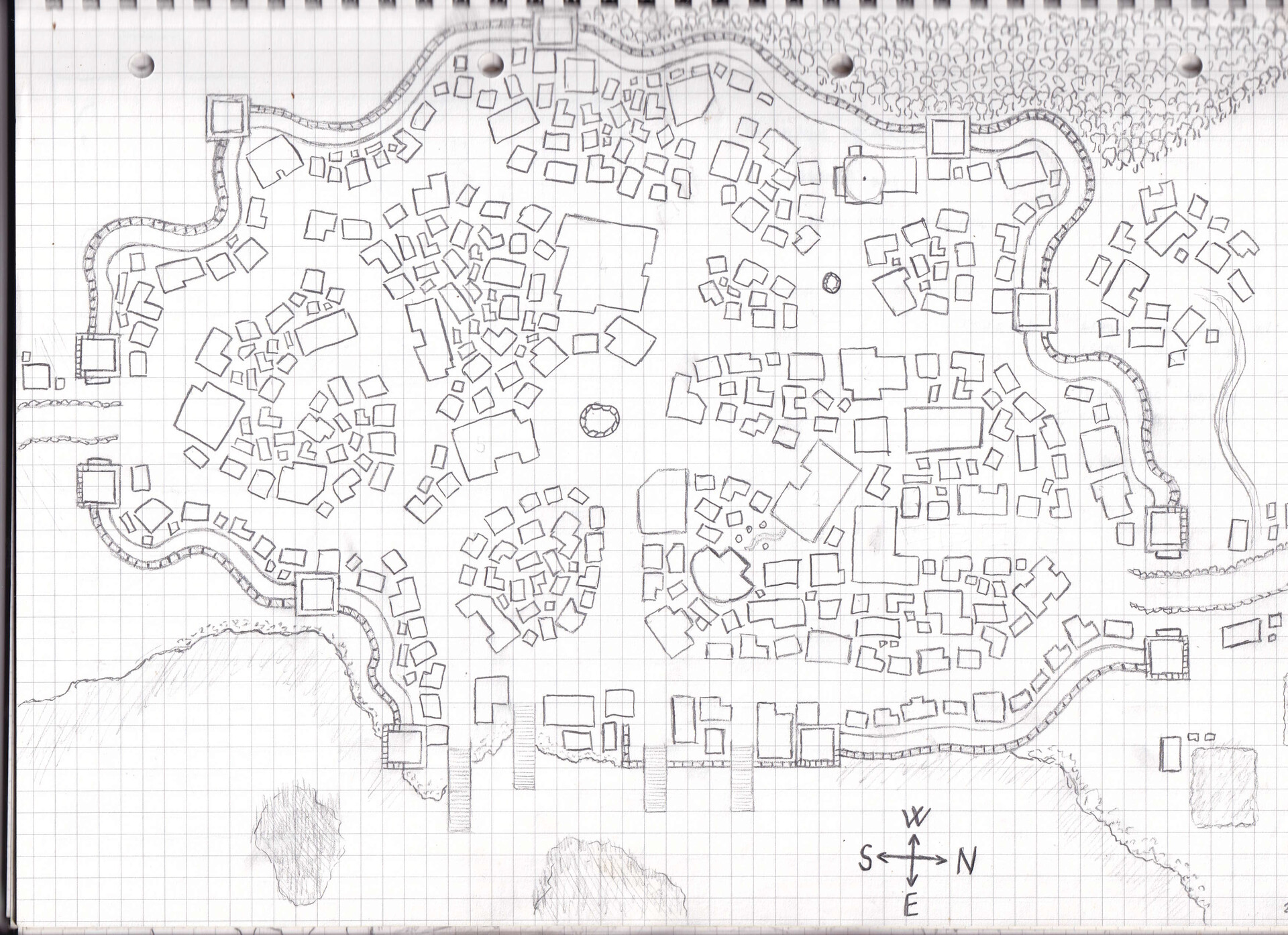 ArtStation - Hand drawn concept Maps, Towns, Forts and Villages