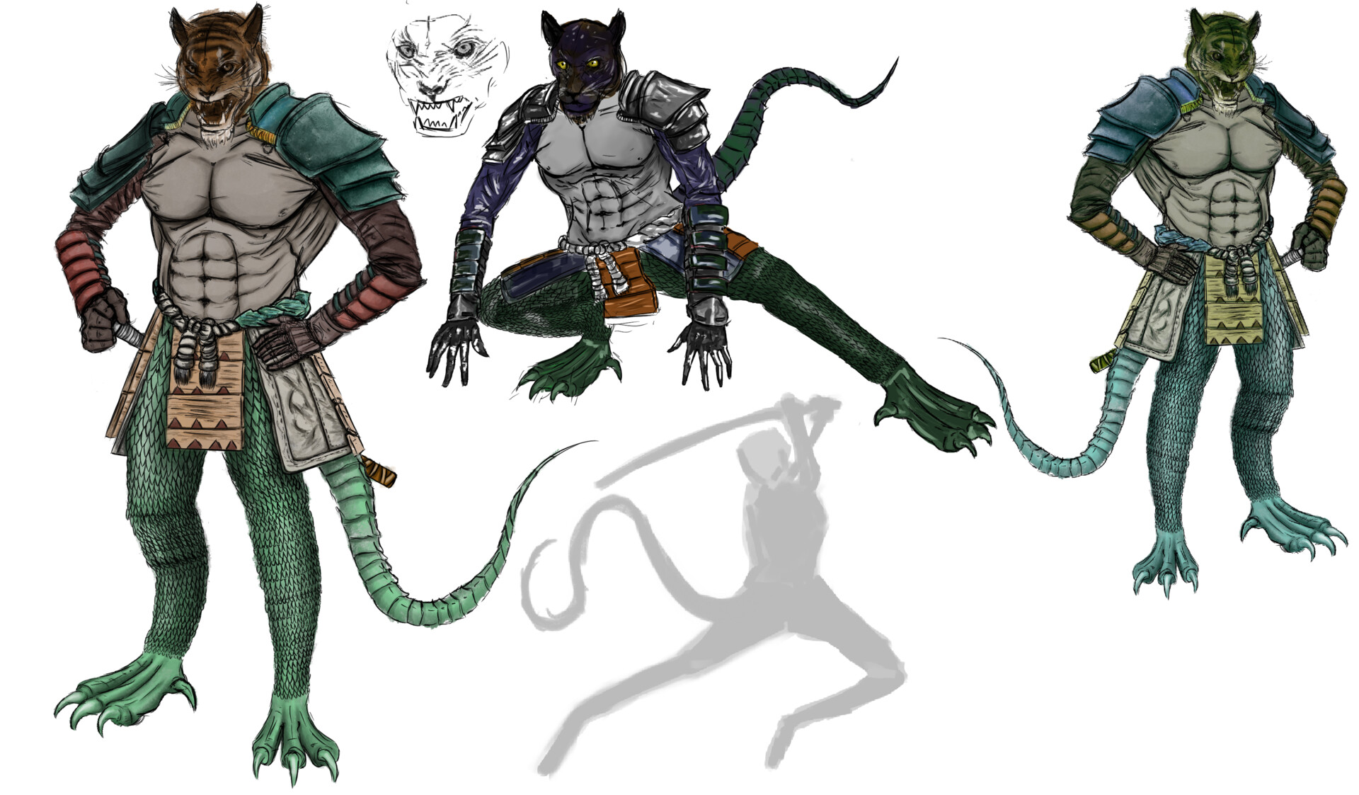 ArtStation - Tiger Samurai Concept Art