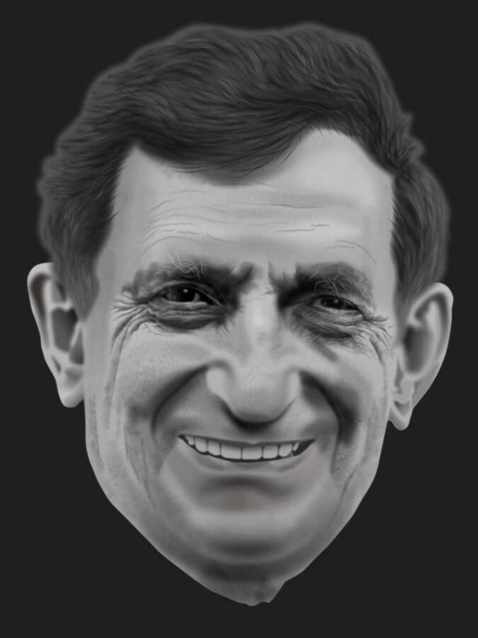Vector Whiz - Vector portrait of David Bohm