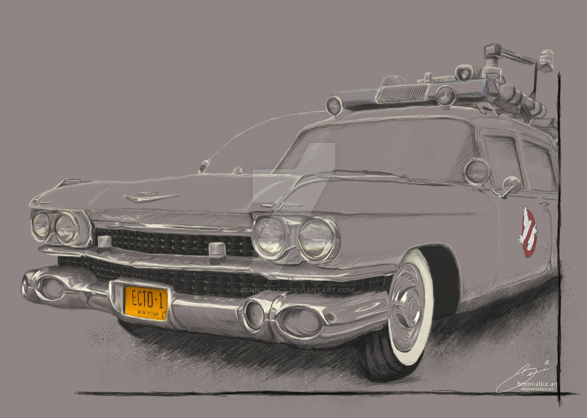 Ghostbusters Car Drawing