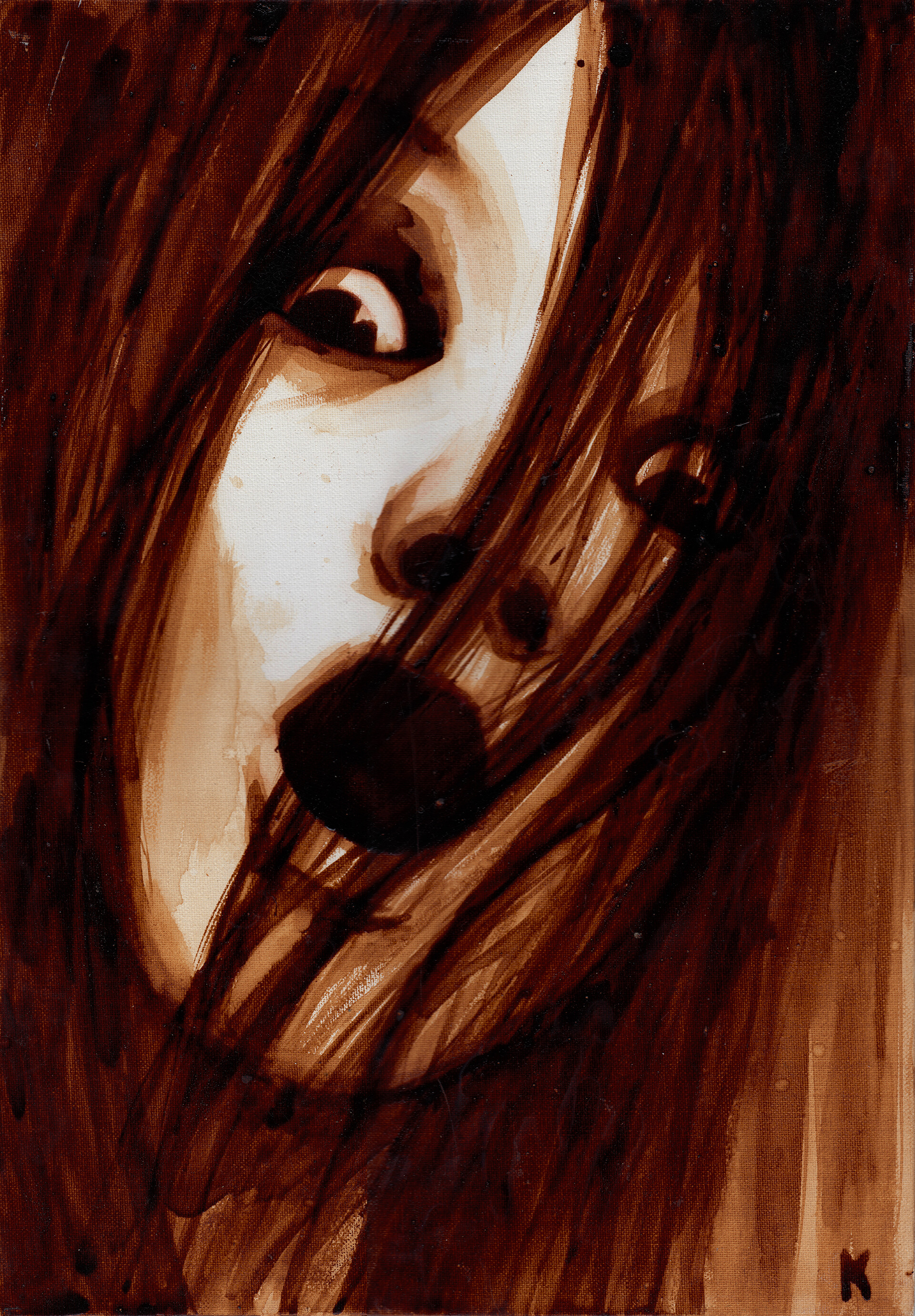 ArtStation - Cofftober. Day 13.The Grudge