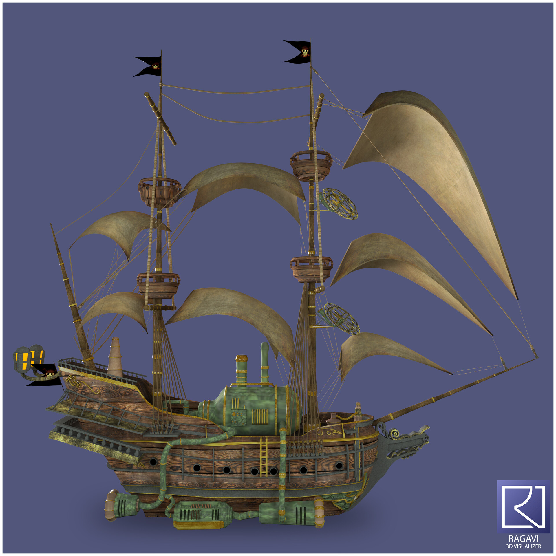Ragavi Pandi - Flying Ship with Texture
