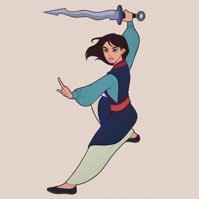 mulan fighting pose