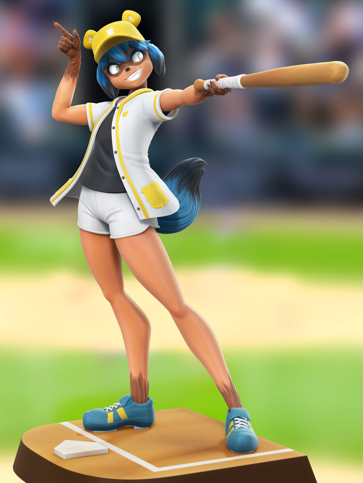 Azernx _ - BNA: Michiru Baseball 3D Model