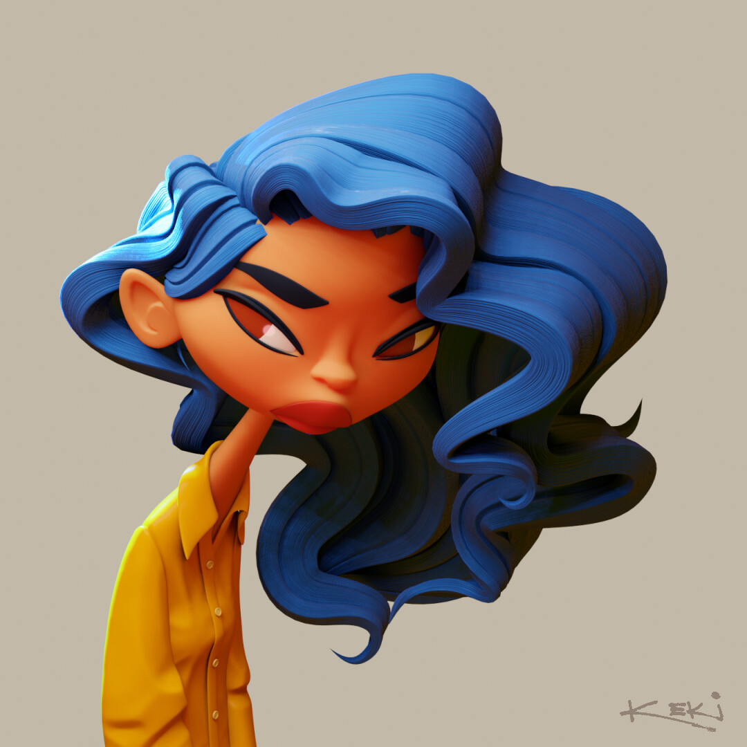 ArtStation - Blue Hair