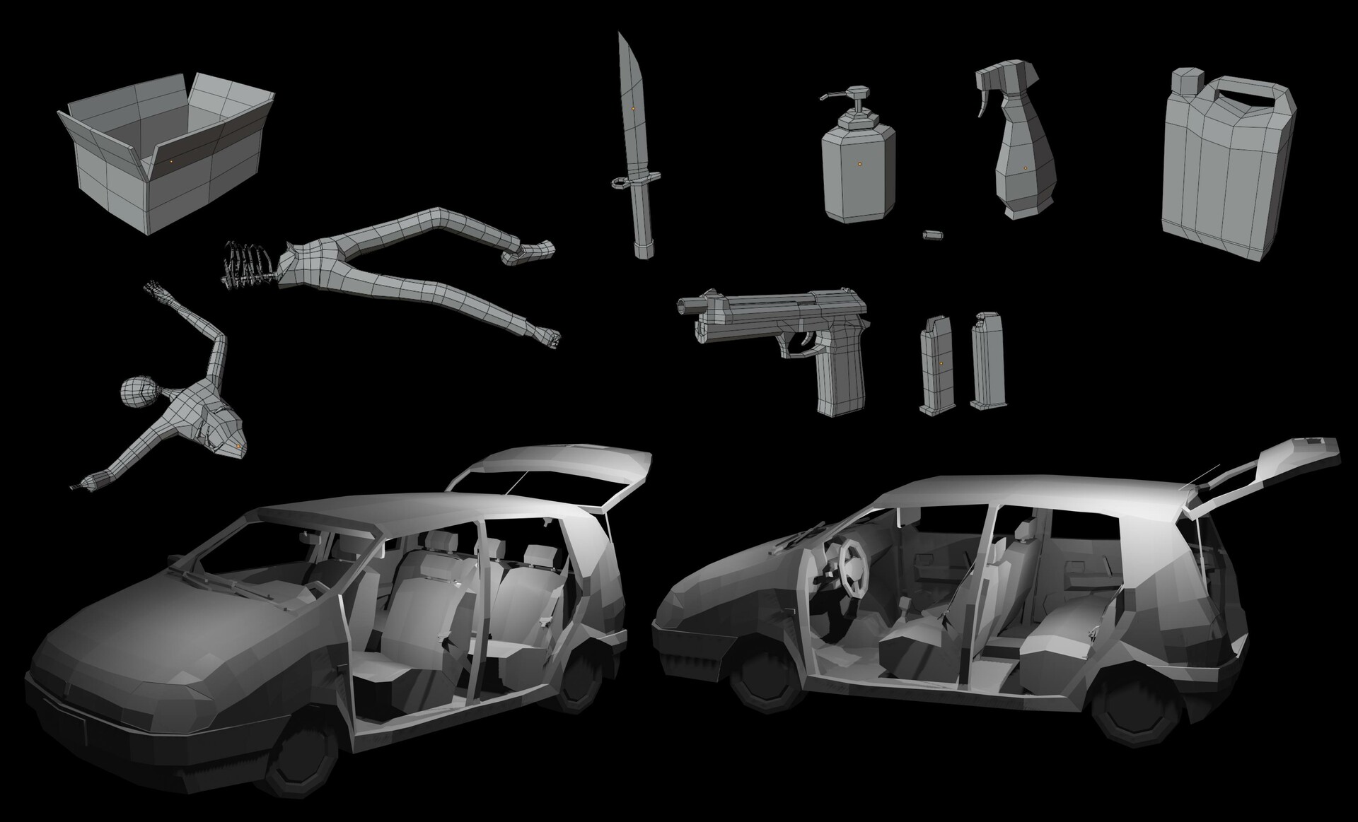 ArtStation - To the bitter end - personnal project - Various props