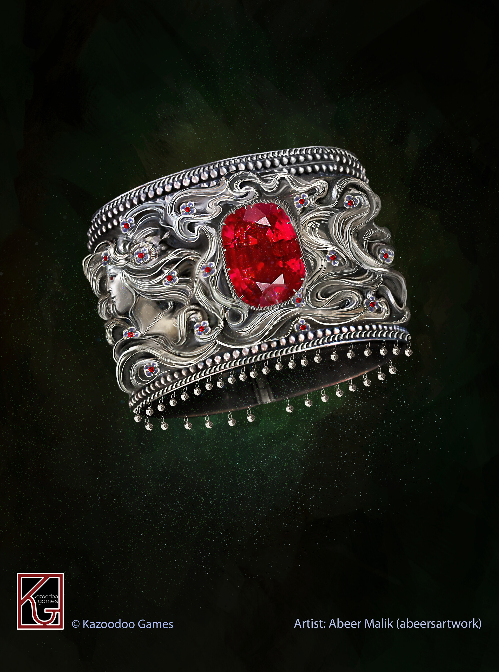 ArtStation - Ruby Bracelet