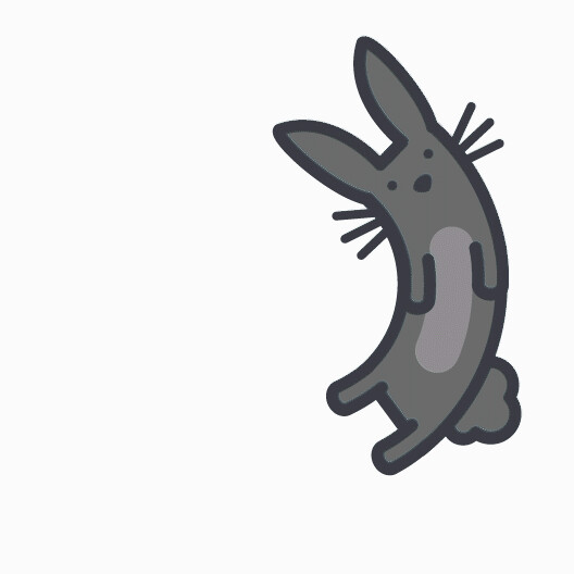 ArtStation - Motion GFX: Bunny loading animation.