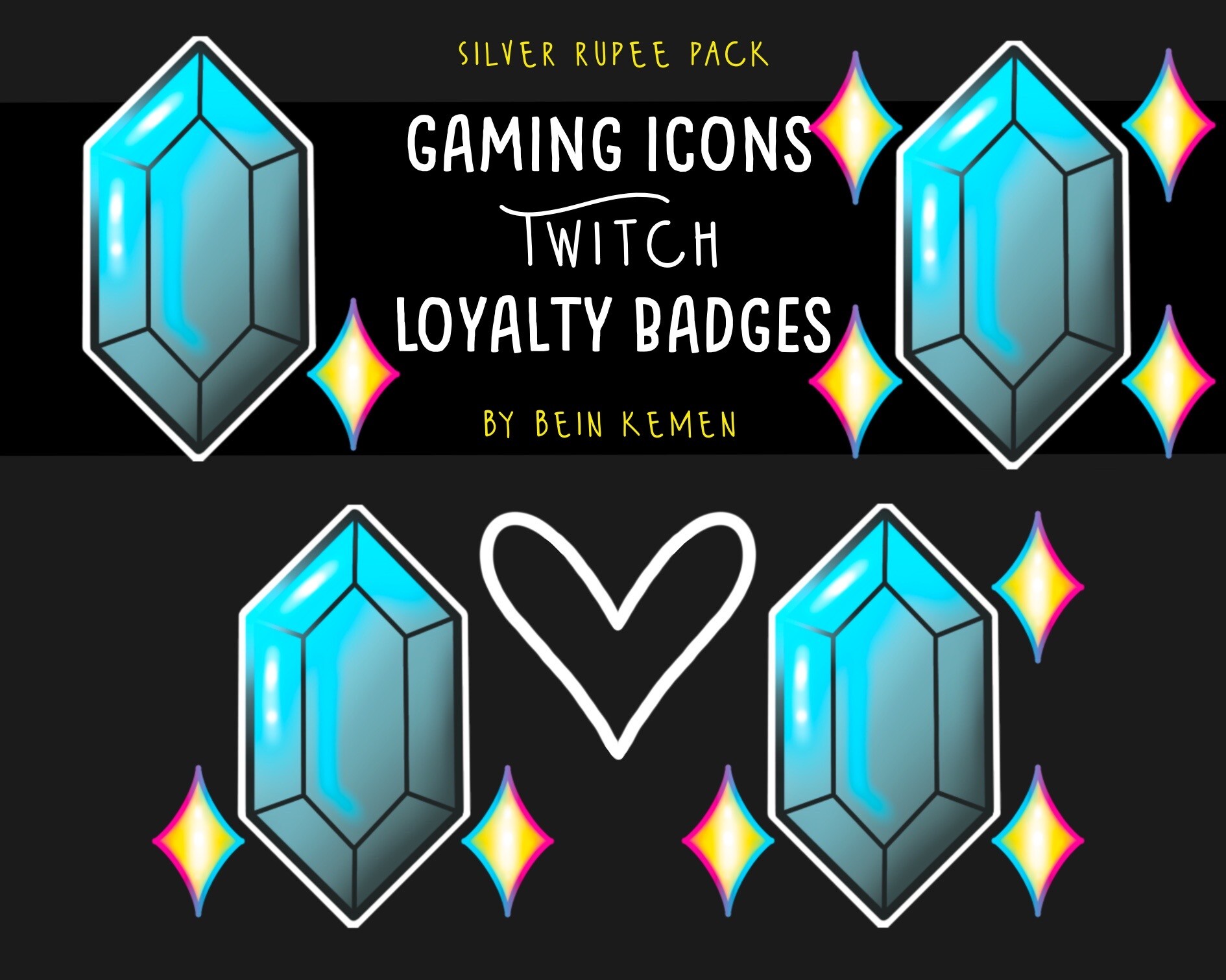 ArtStation - Rupees | Twitch Badges