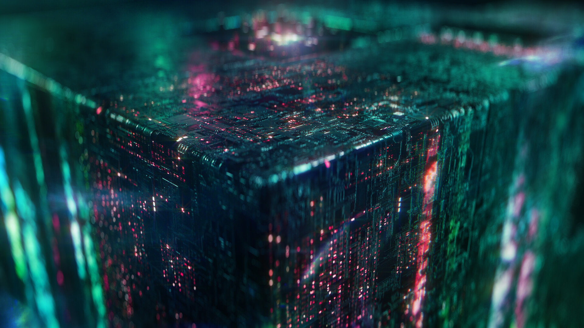 ArtStation - Green Sci-Fi Cube
