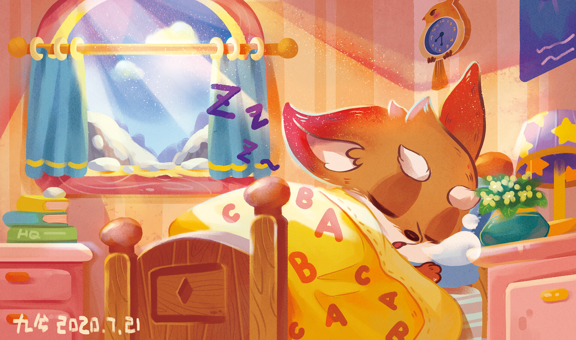 ArtStation - Sleeping fox