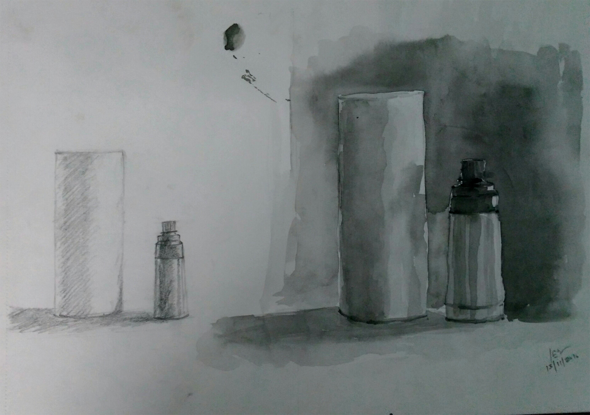 ArtStation - Still life Value study - Watercolor