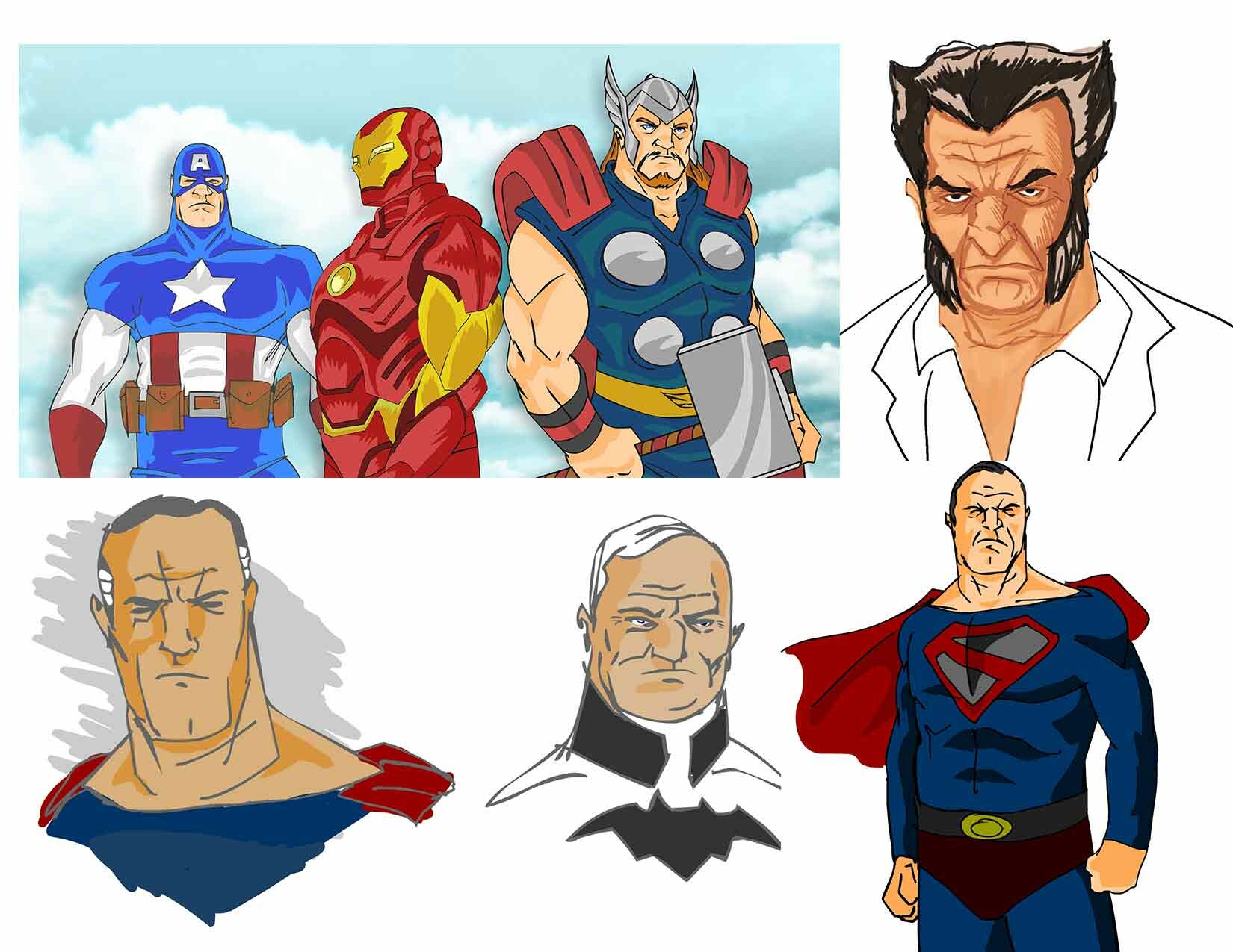 ArtStation - Vector Illustration - Superheroes