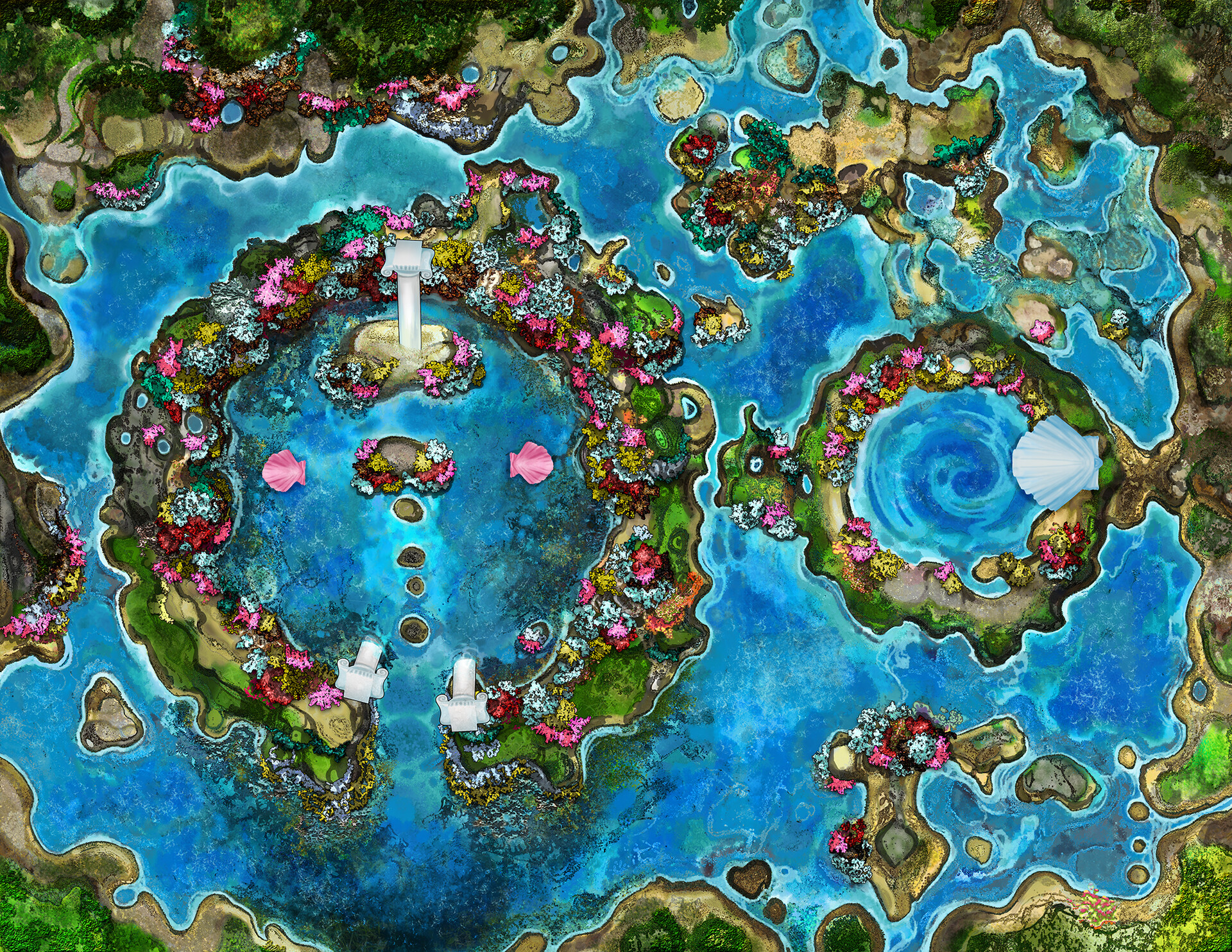 ArtStation - water world map