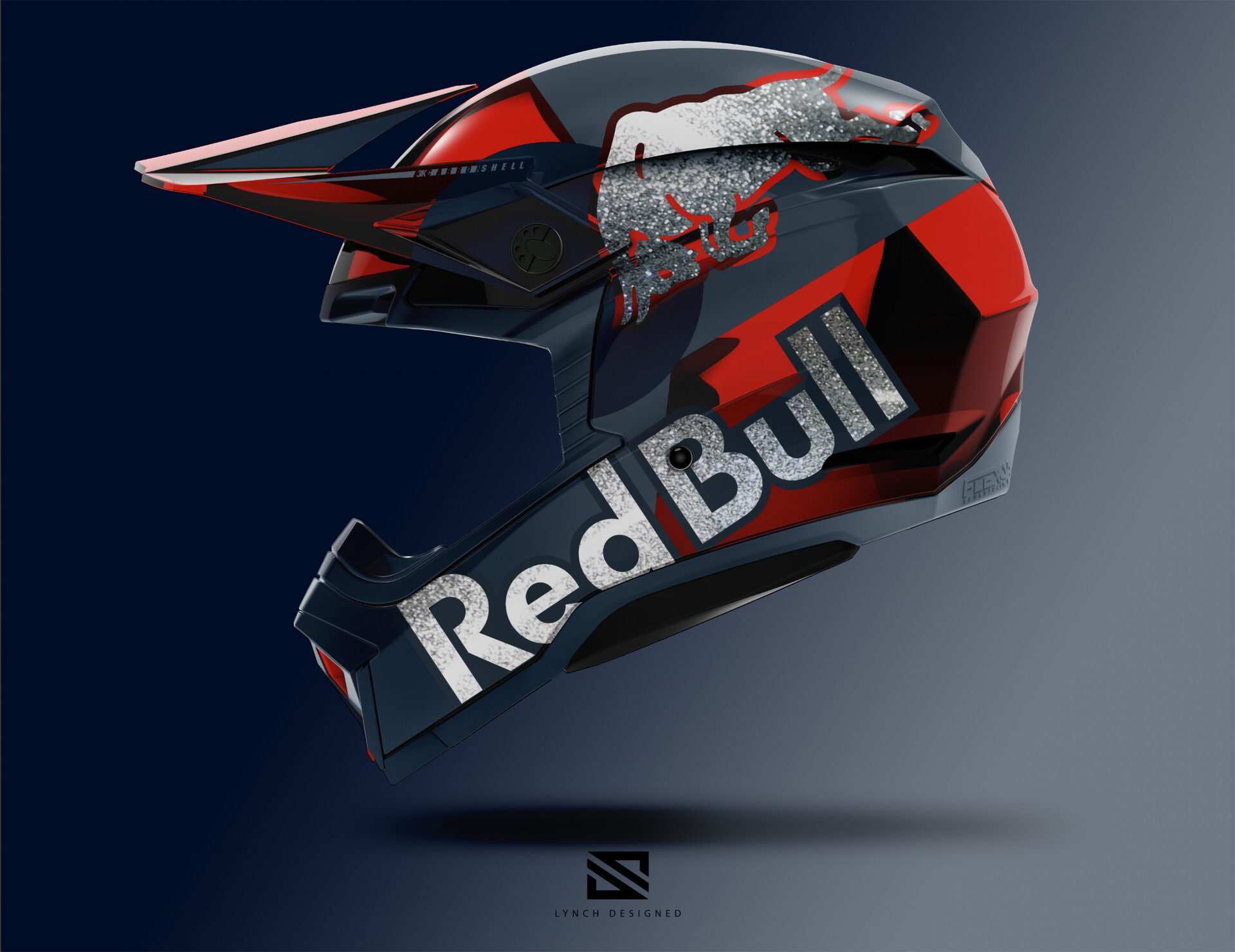 ArtStation - MOTO X Red Bull Athlete Helmet Graphic