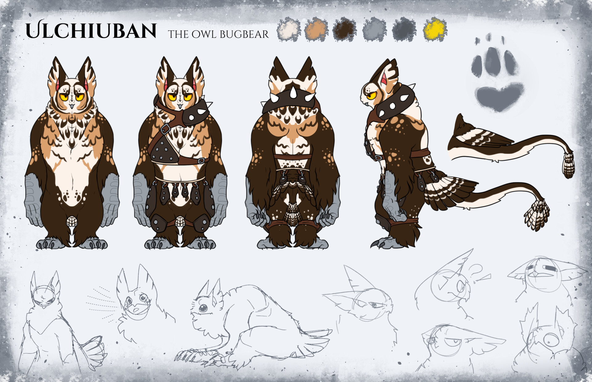 ArtStation - Owl-Bugbear Character Turnaround