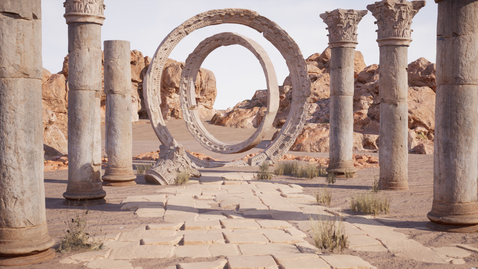 ArtStation - Roman Abstract Ruins (Testing Megascans)