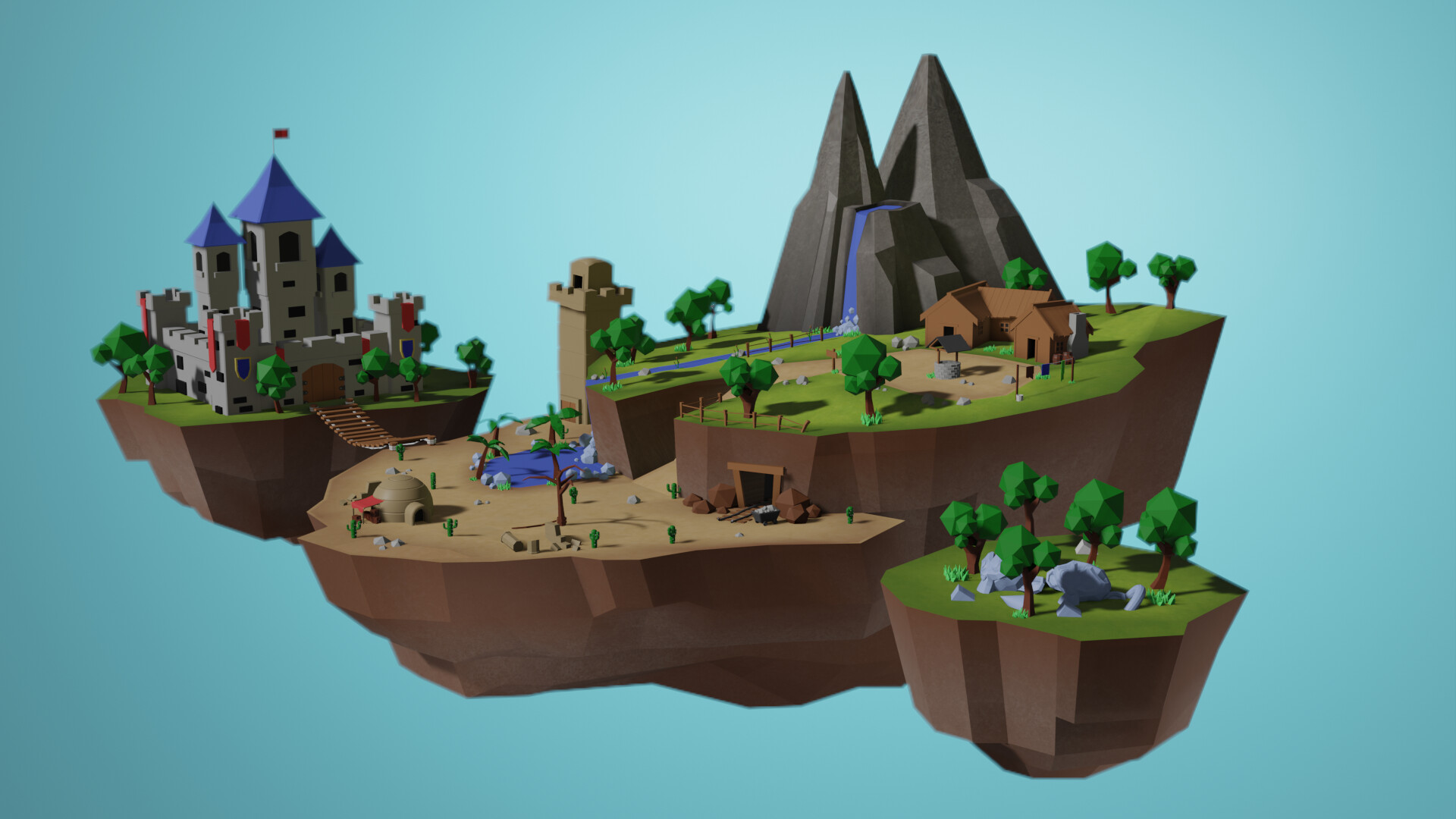 ArtStation - Low Poly Island