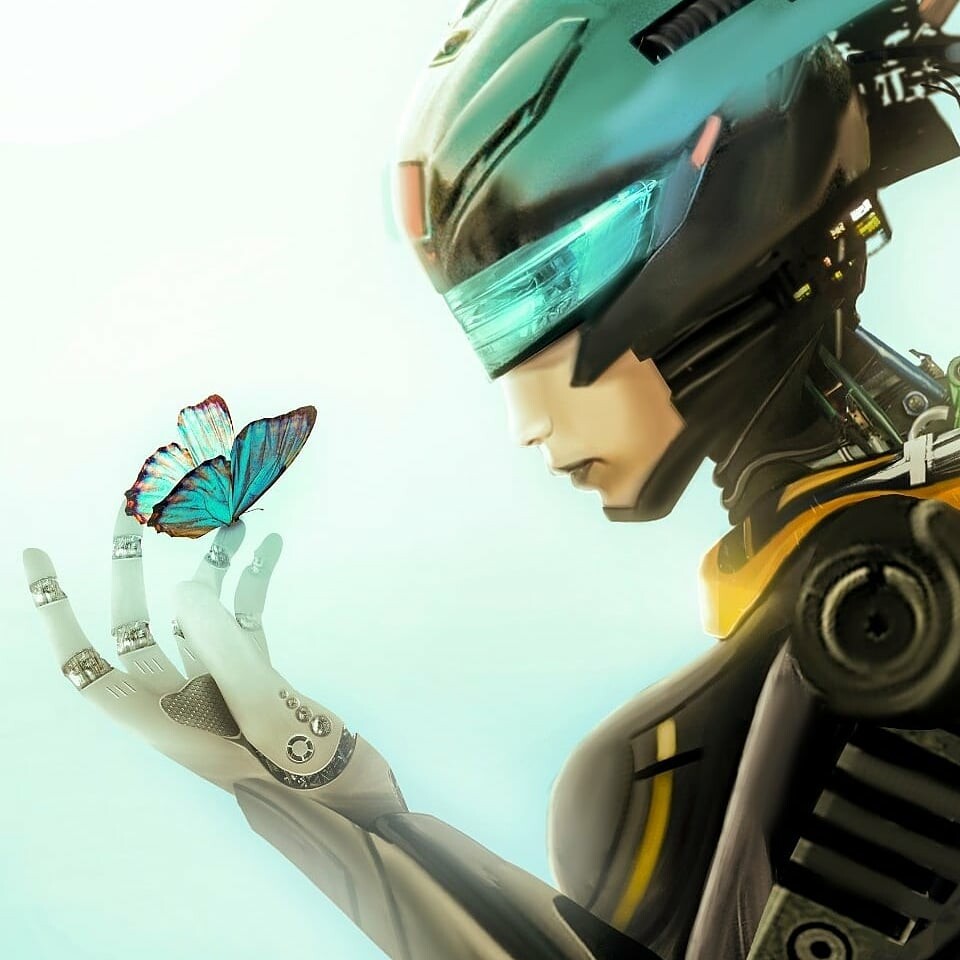 ArtStation - i have tried to make cyborg girl with photobashing technique