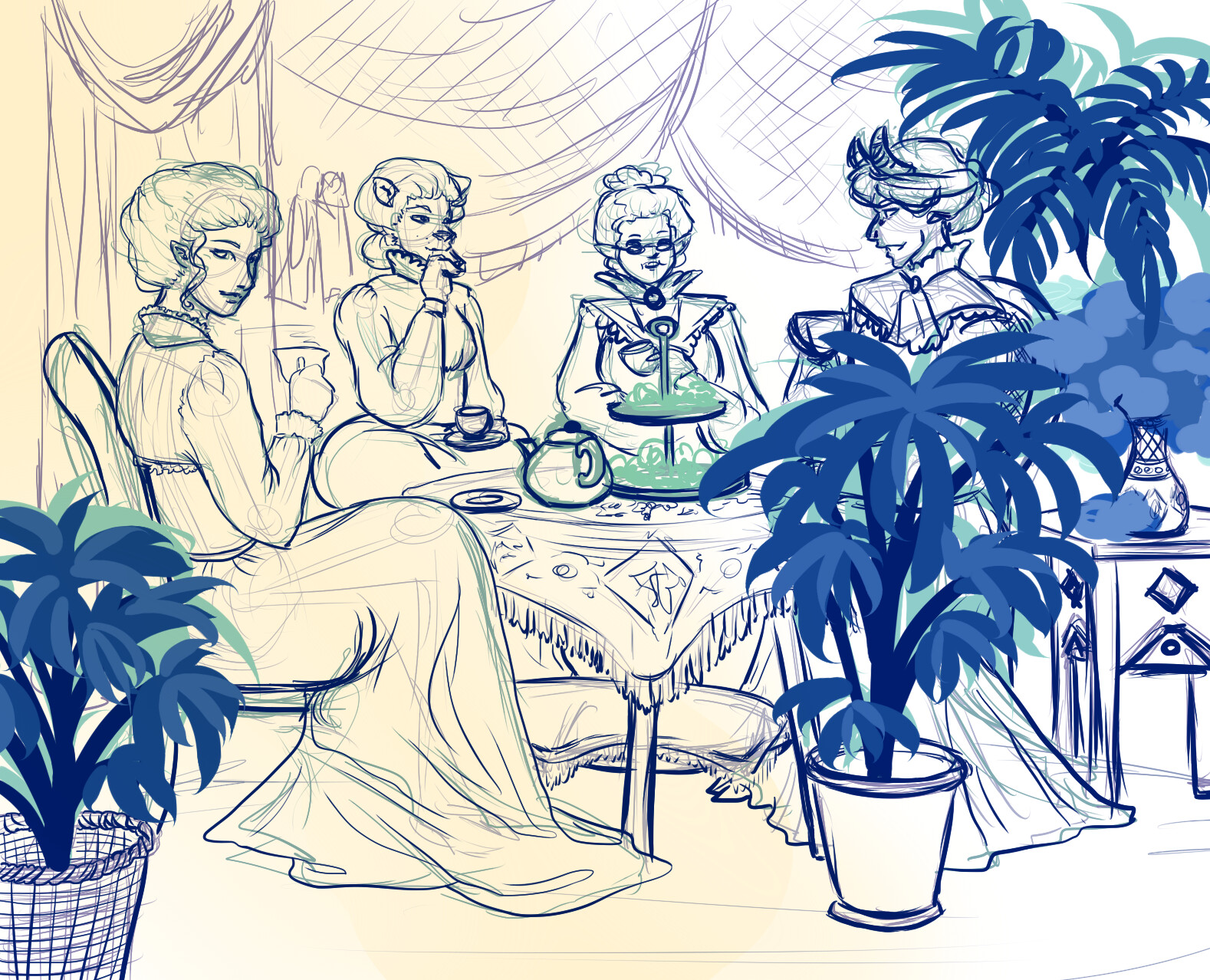 ArtStation - Work in Progress - High Fantasy High Tea