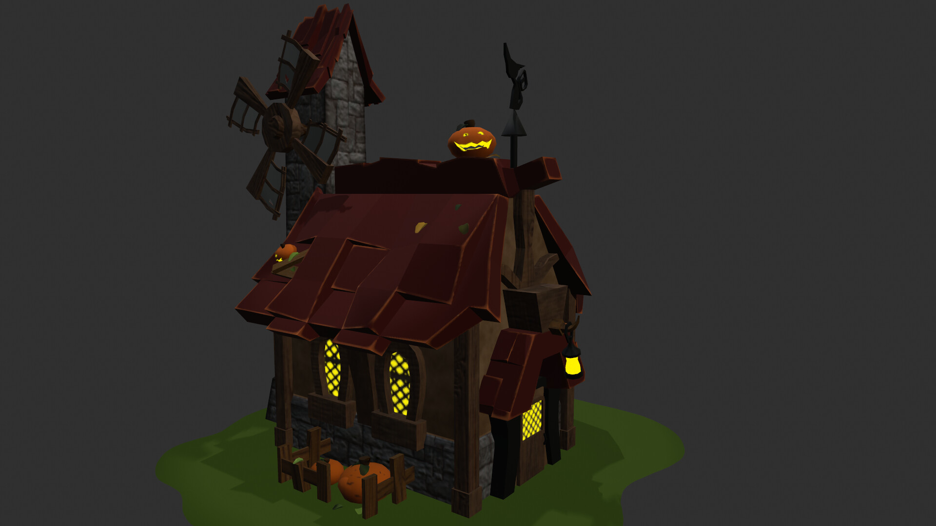 ArtStation - Stylized low poly house animated