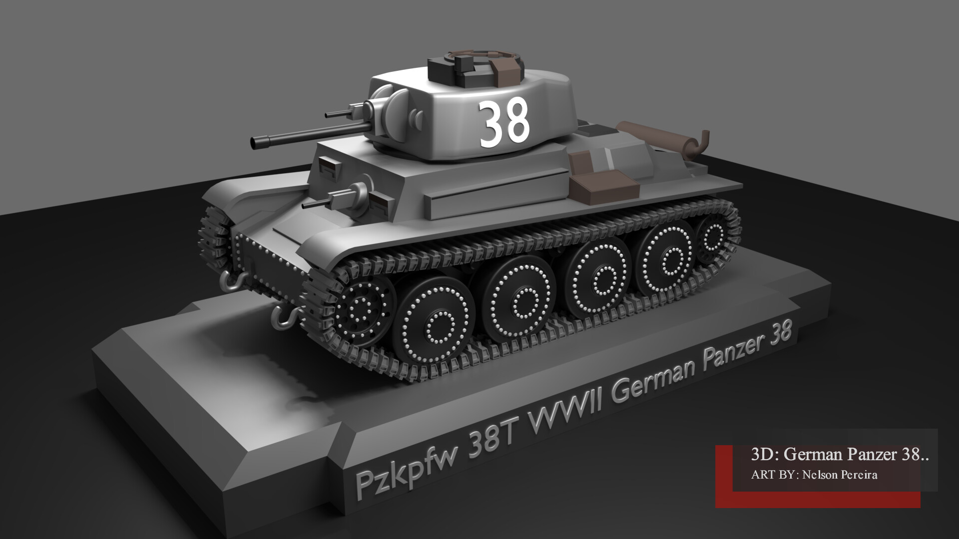 ArtStation - WWII German Panzer 38 Tank