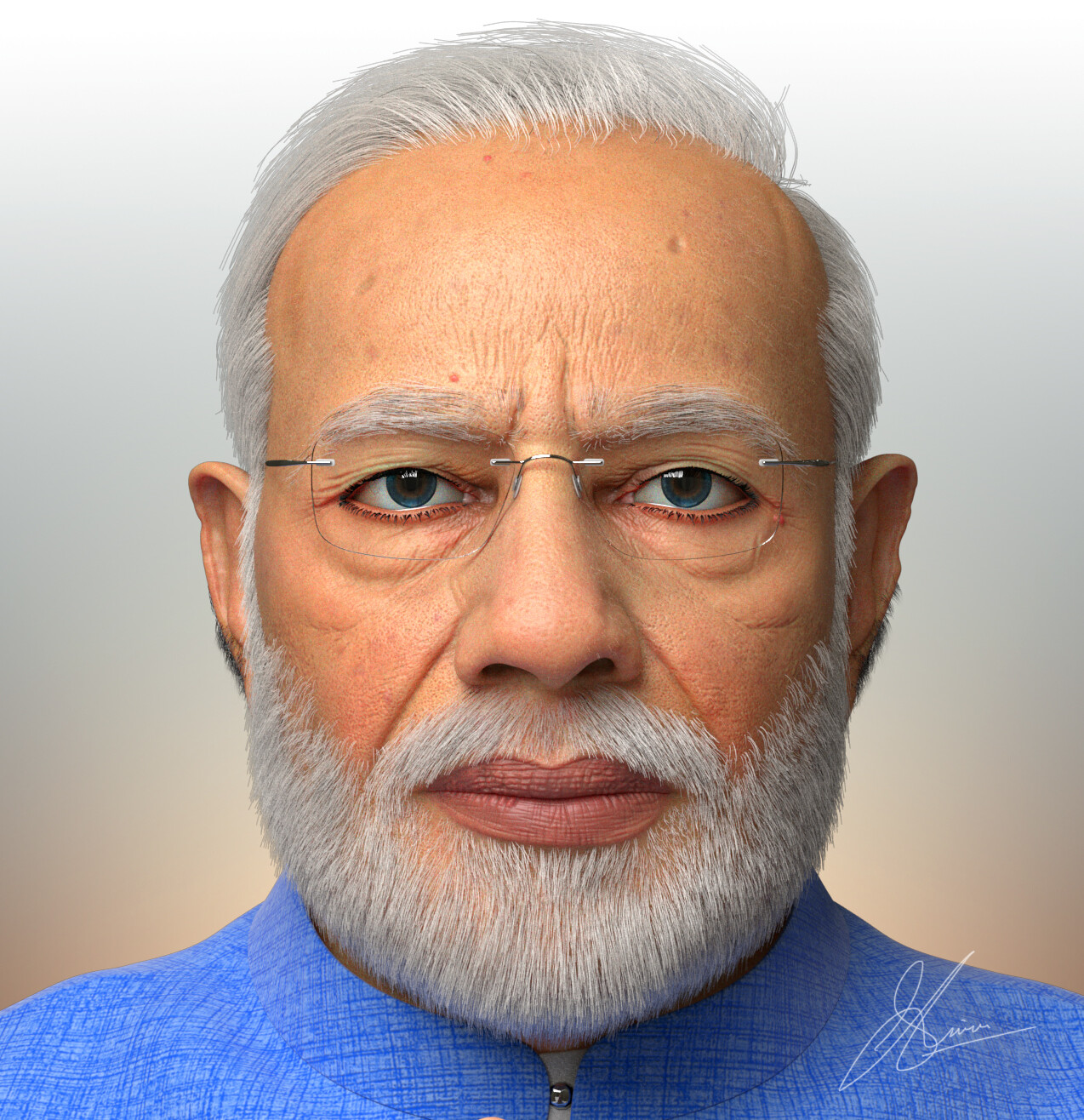 ArtStation - Likeness sculpt of Mr. Narendra Modi