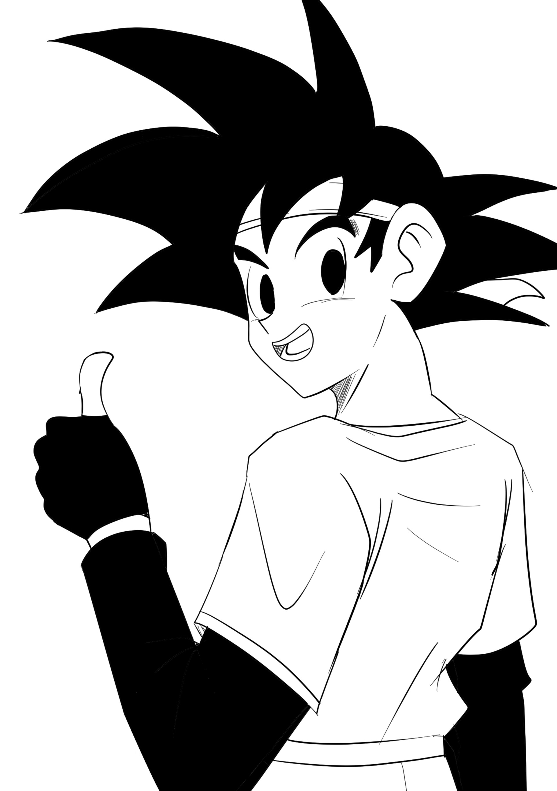 how to draw goku jr