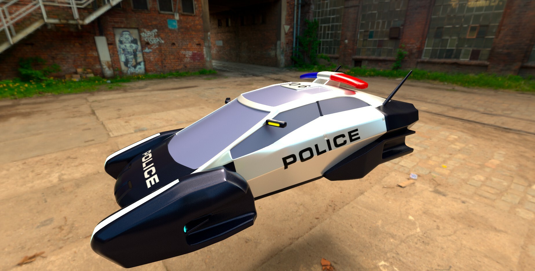 ArtStation - Futuristic police car