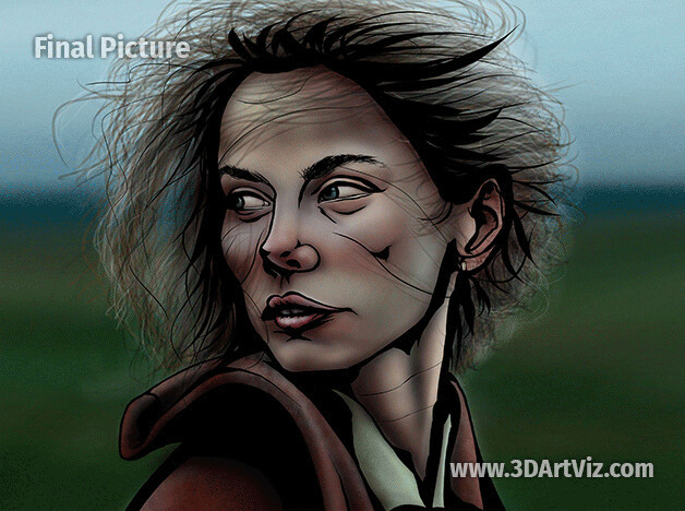 ArtStation - Portrait Lineart Study