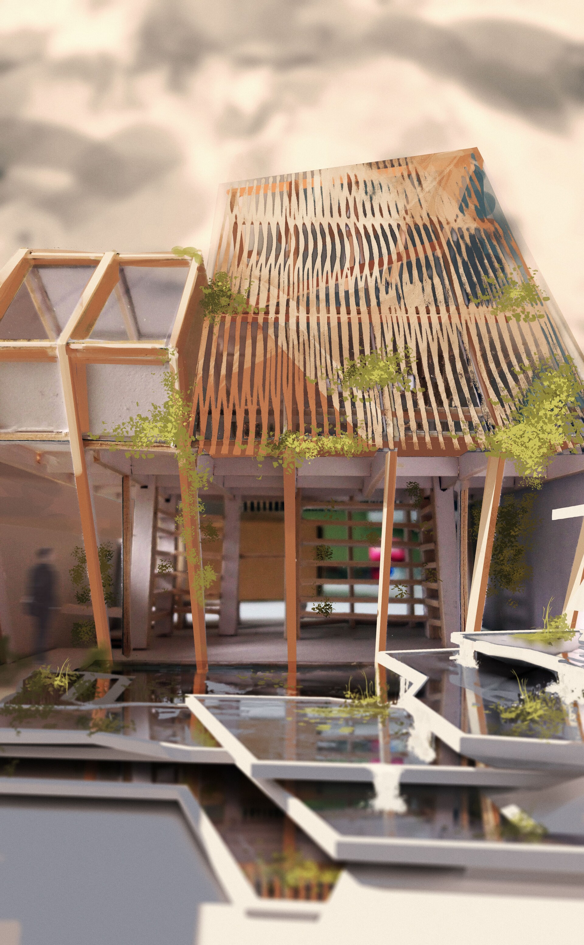 Sebastian Bellavia - Aquaculture Library Dalston - Architecture project