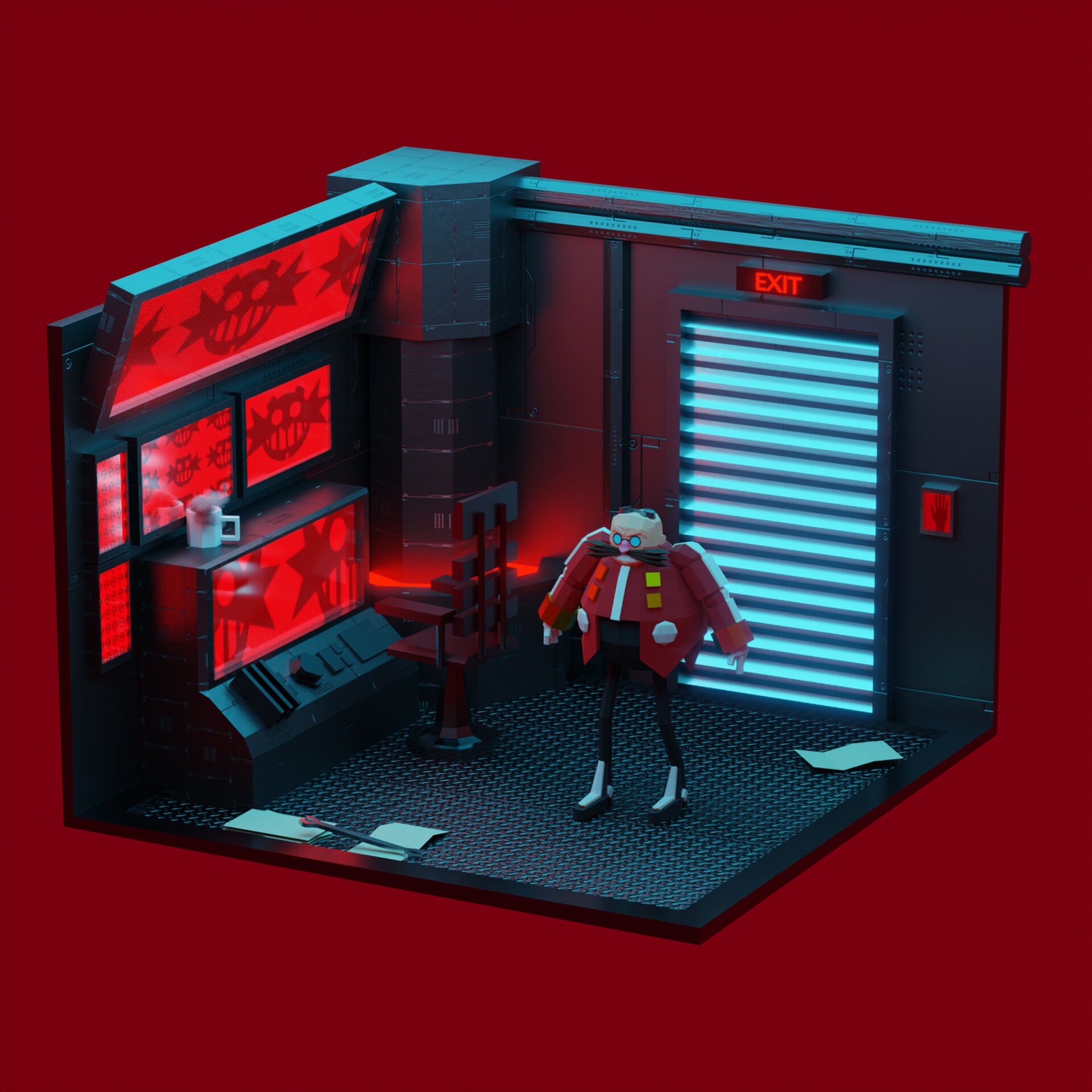 Maxime FREUND - Eggman's Lair (Low-Poly)
