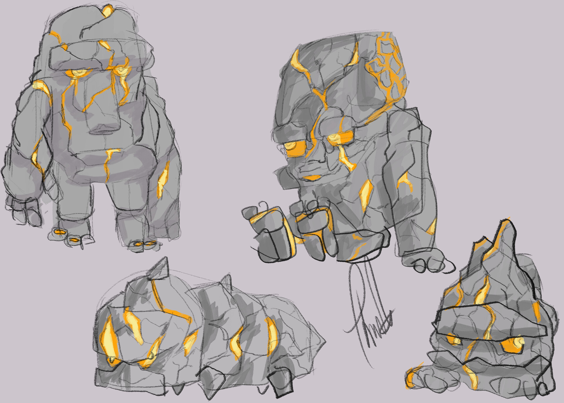 ArtStation - lava Creatures