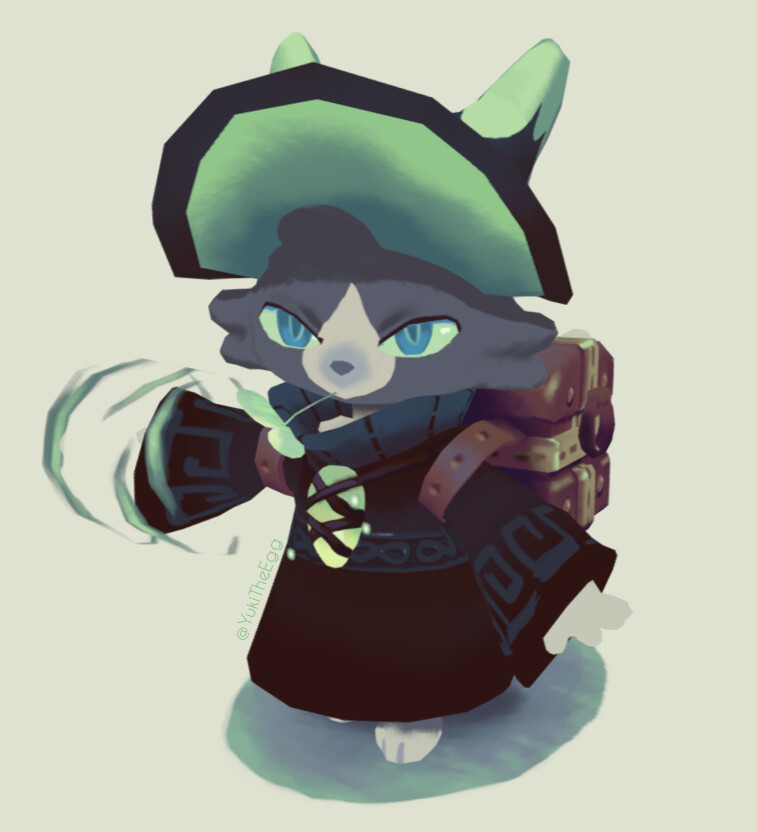 ArtStation - Magical Cat 3D Model [Original Concept by OvoPack]