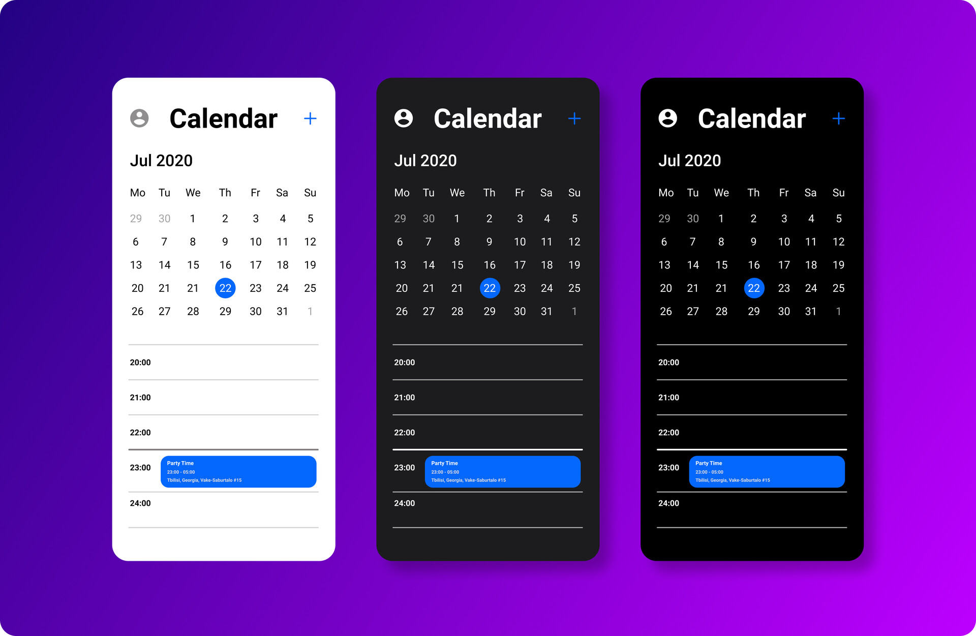 ArtStation - Calendar app design