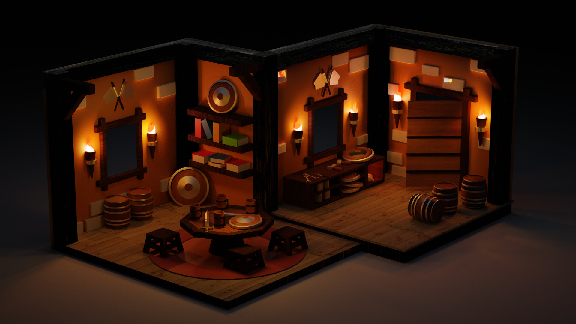 ArtStation - Isometric Viking's Tavern ⚔️🛡️