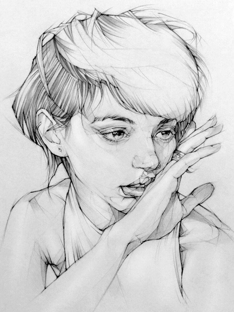 ArtStation - pencil drawing portrait Toh-Yasu藤保 #110