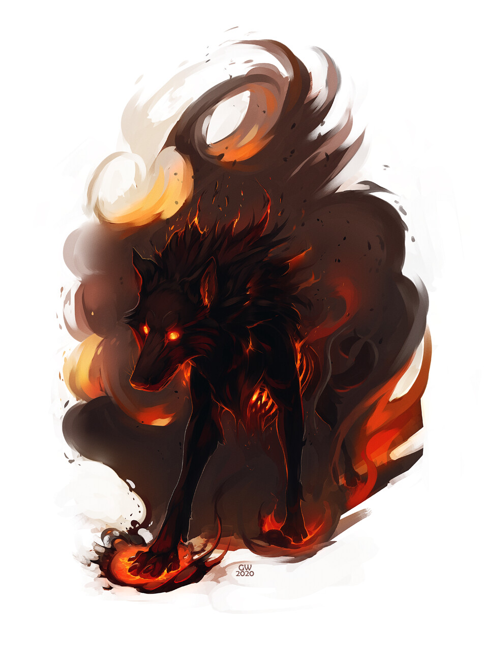 ArtStation - Scorching fur, burning steps.