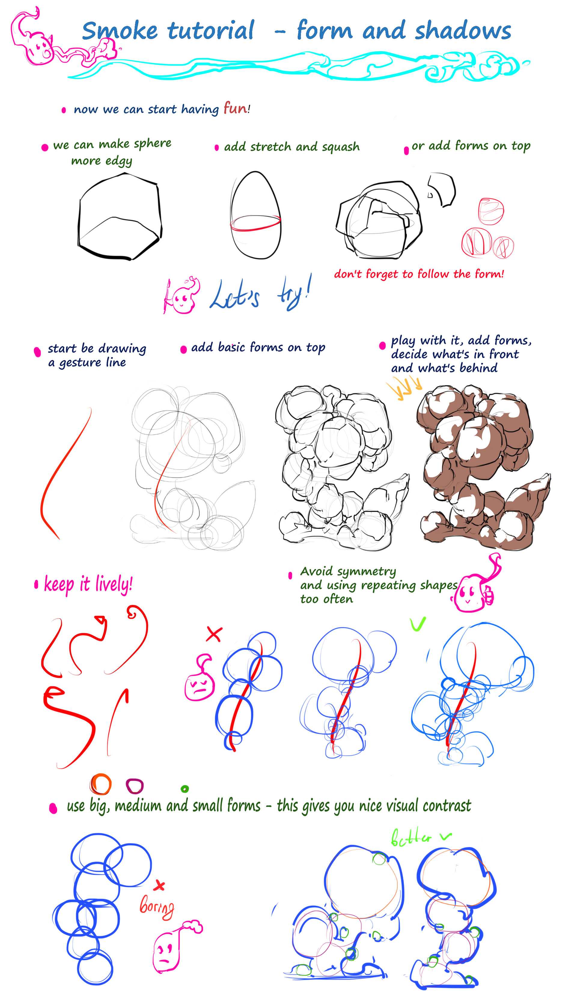 how to draw smoke easy step by step