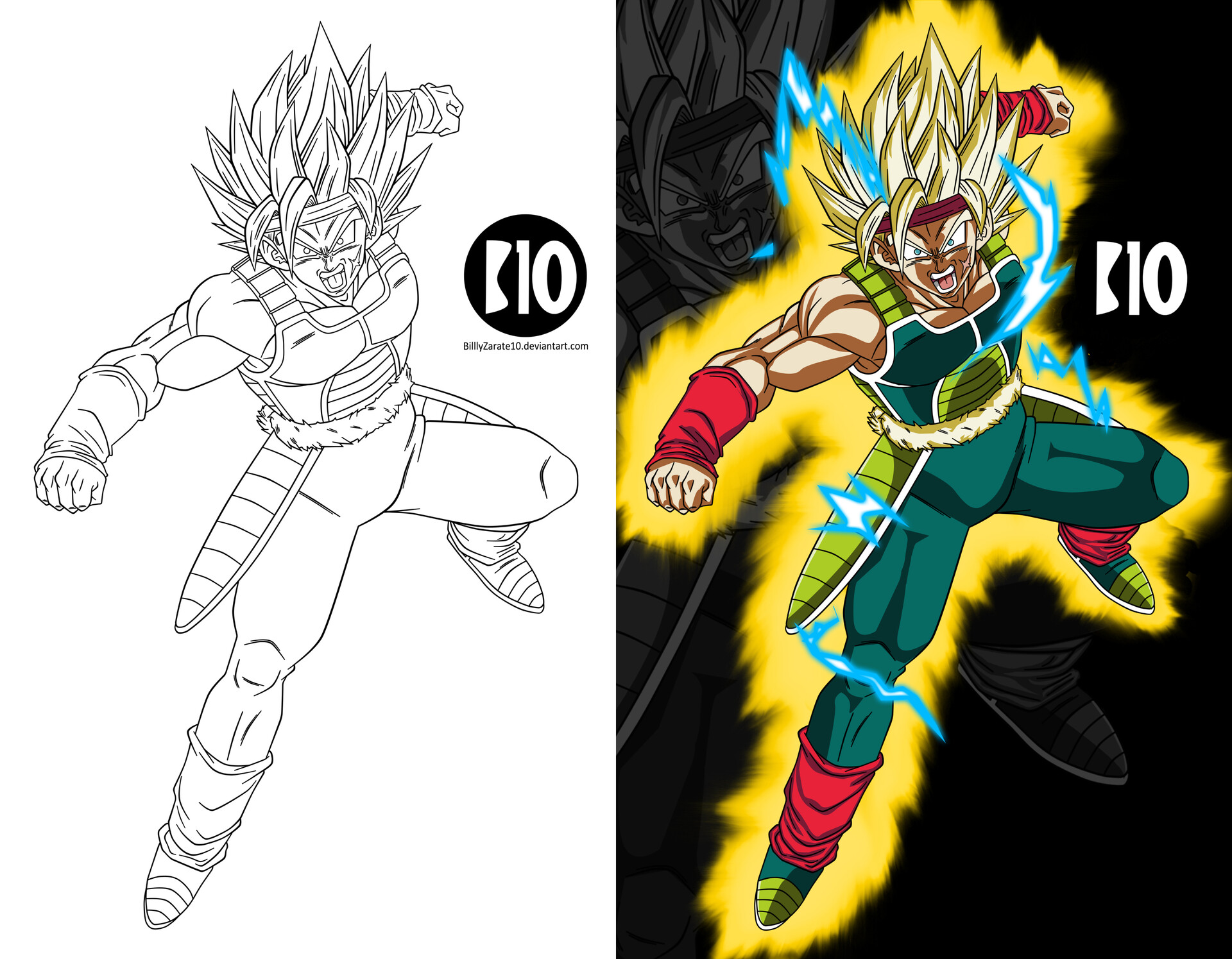 super saiyan bardock coloring pages