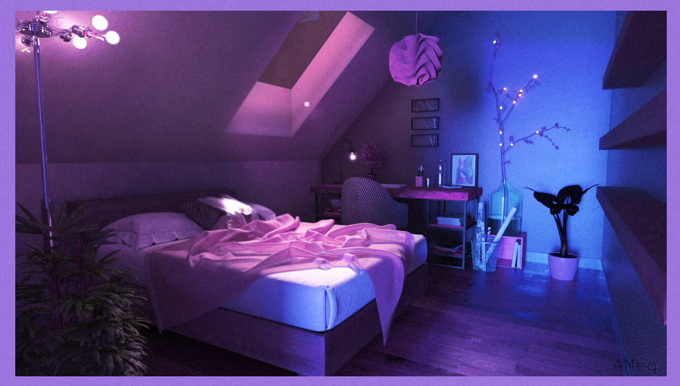 ArtStation - Purple room