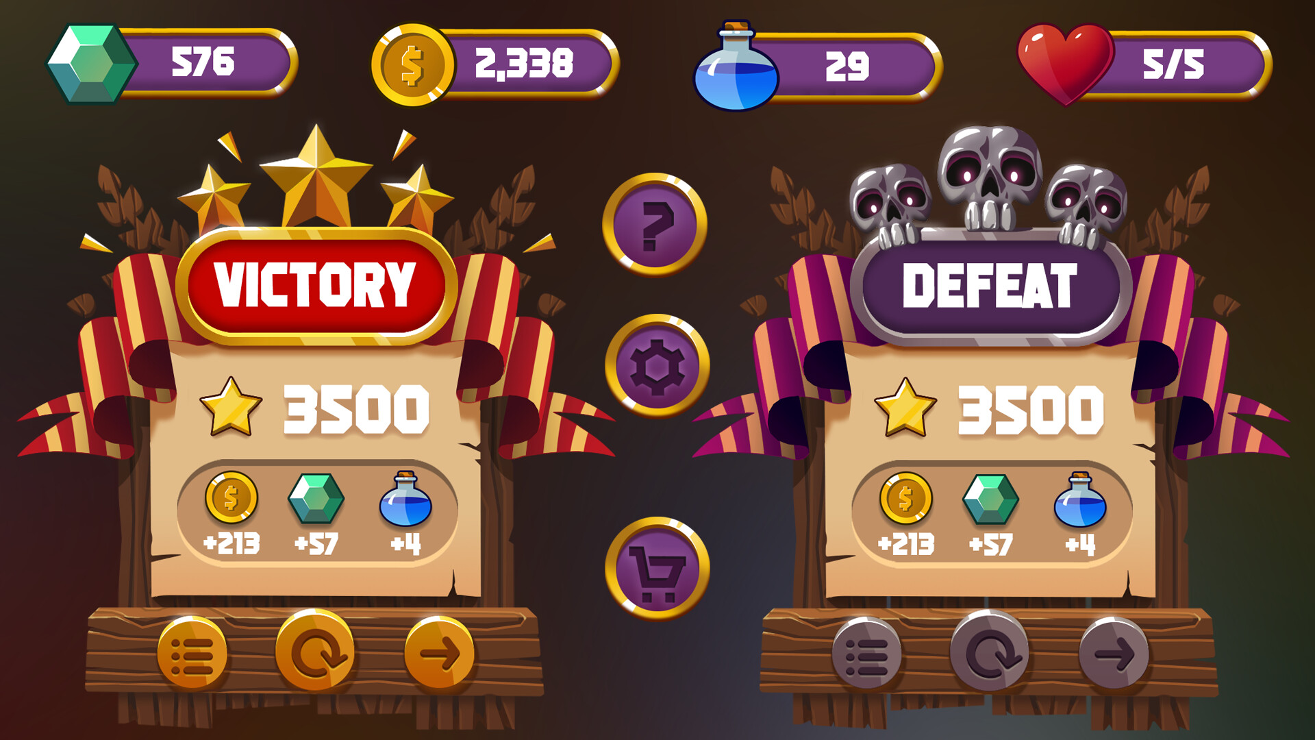 ArtStation - UI elements for a mobile game