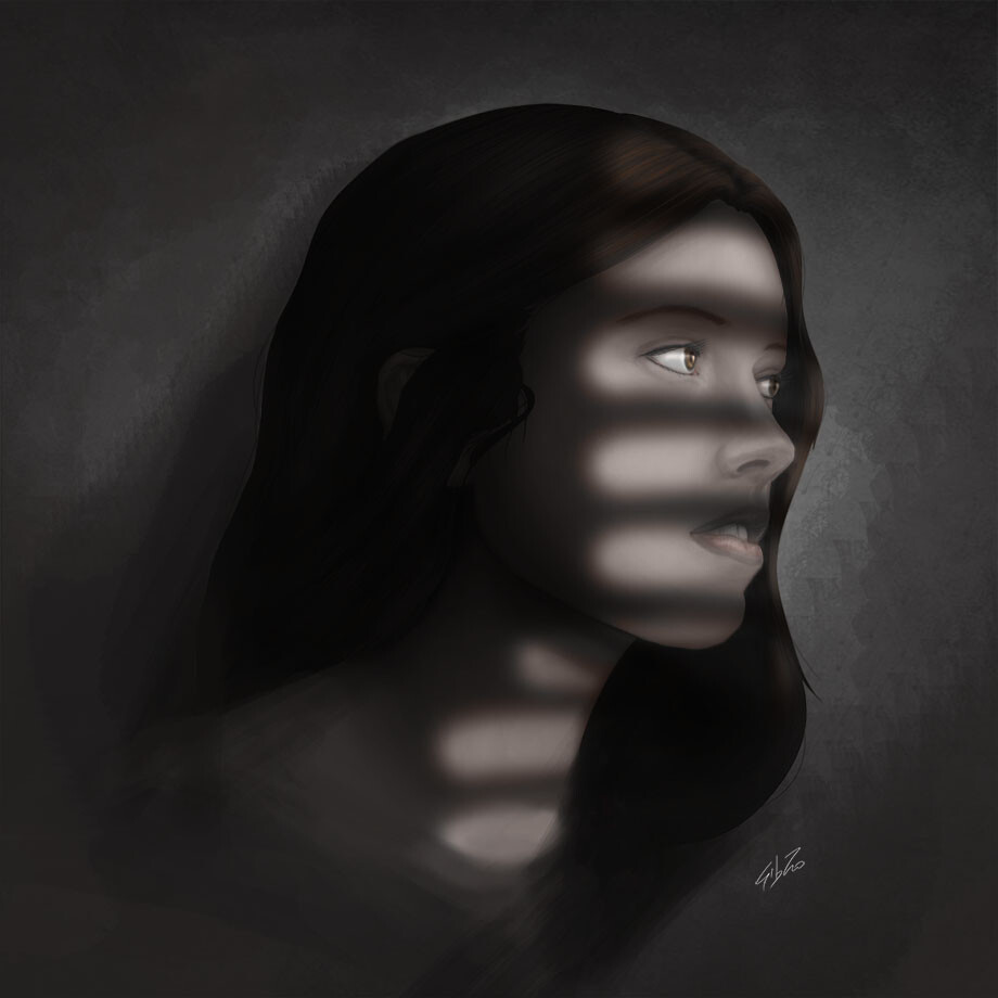 ArtStation - Light Beams Portrait