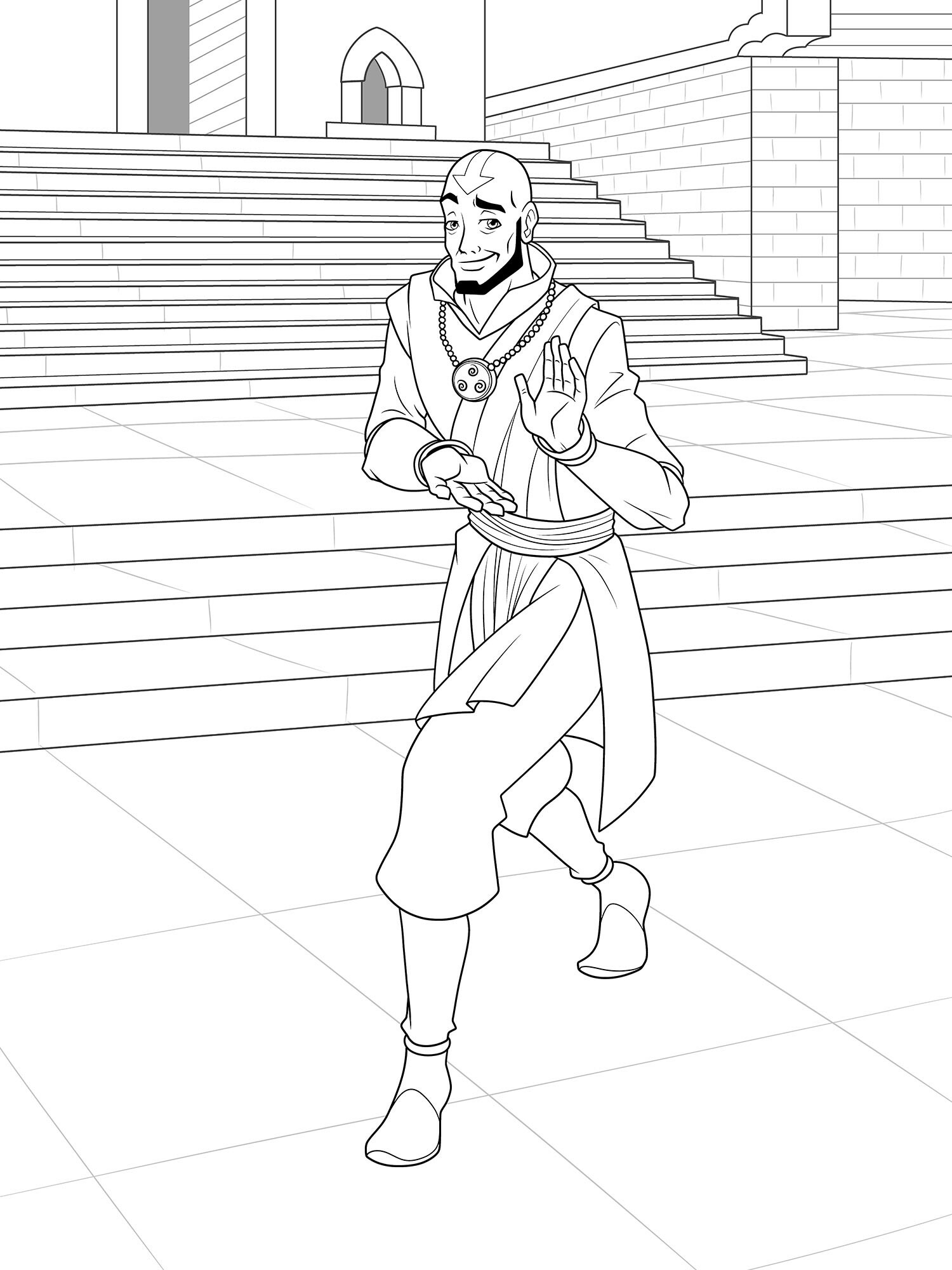 avatar coloring pages aang