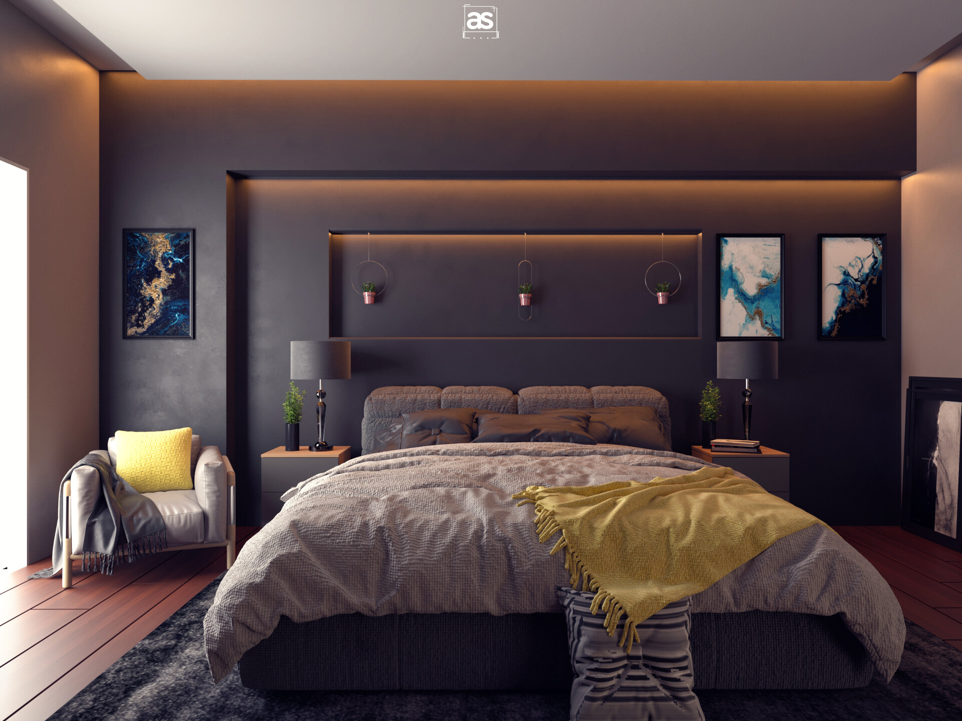 ArtStation - Grau Bedroom