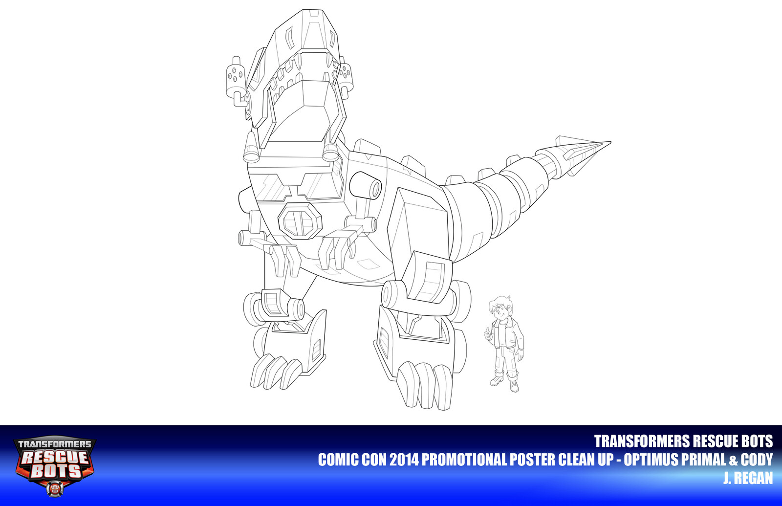 Jerry Regan - TRANSFORMERS RESCUE BOTS PROMOTIONAL SDCC POSTER - CLEAN UP