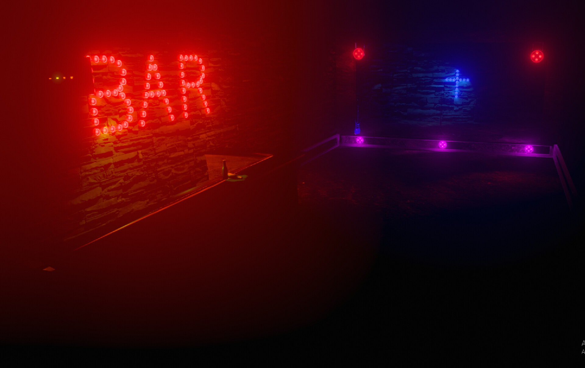 ArtStation - Punk neon 80's bar 3D Details