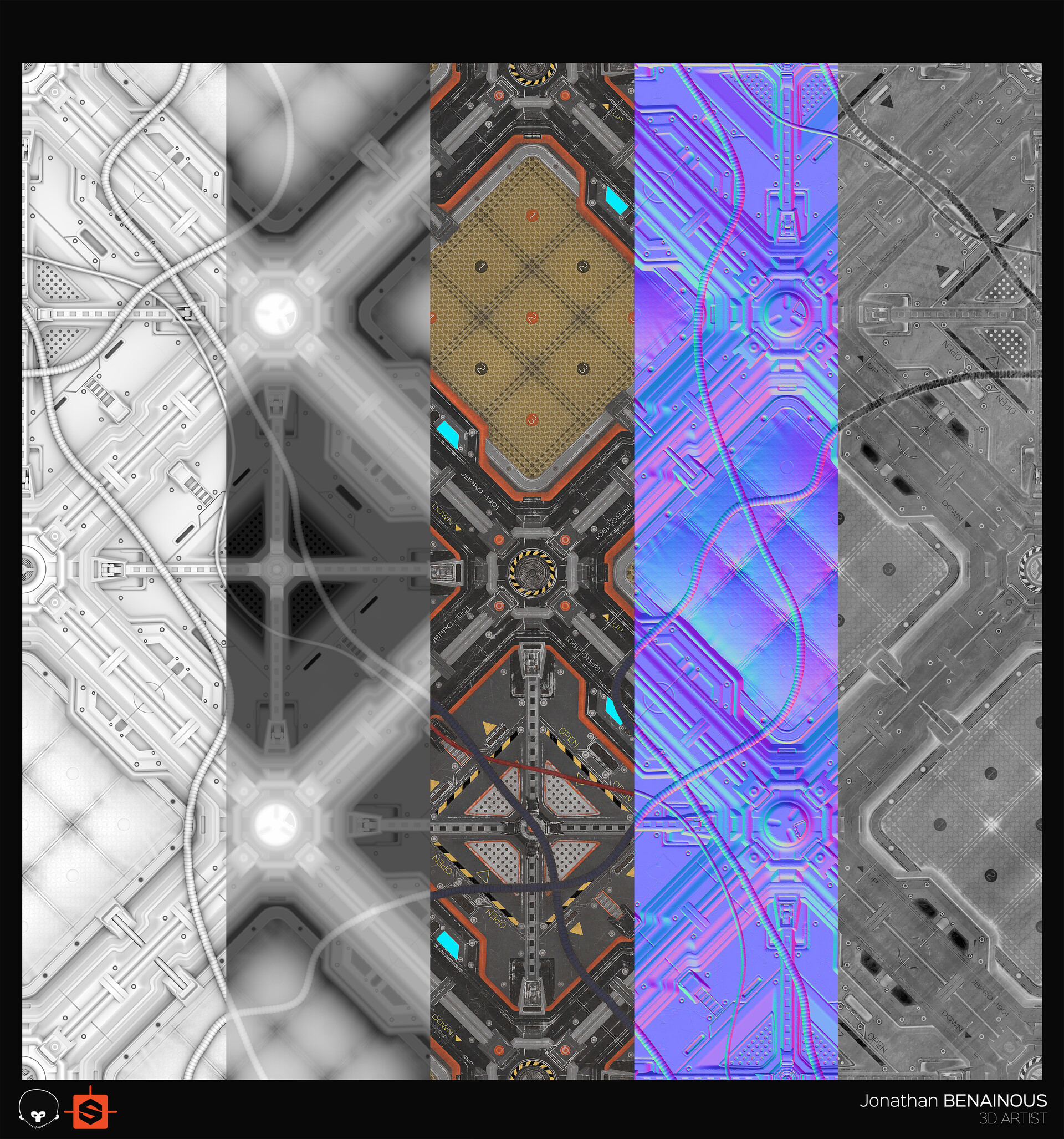 Jonathan BENAINOUS - Sci-Fi Panels - Substance Designer - by Jonathan ...